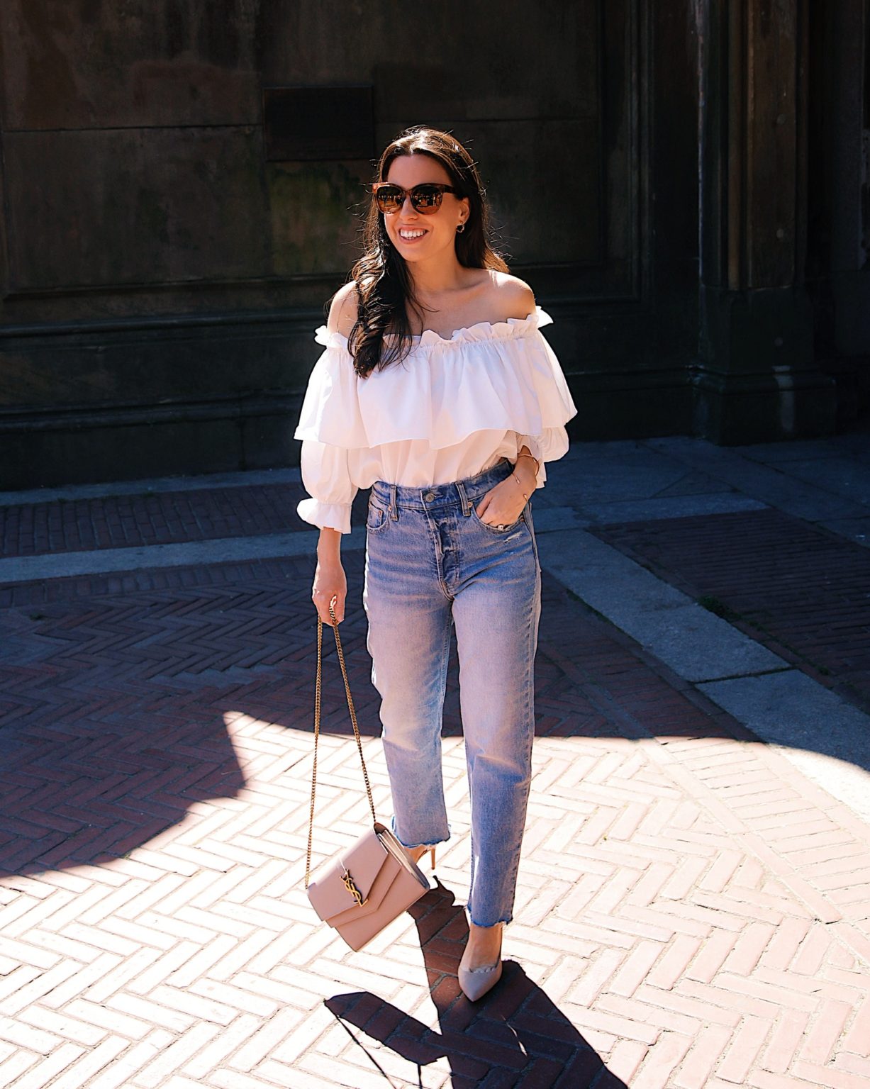 J.ING Off The Shoulder White Top - Ana Florentina
