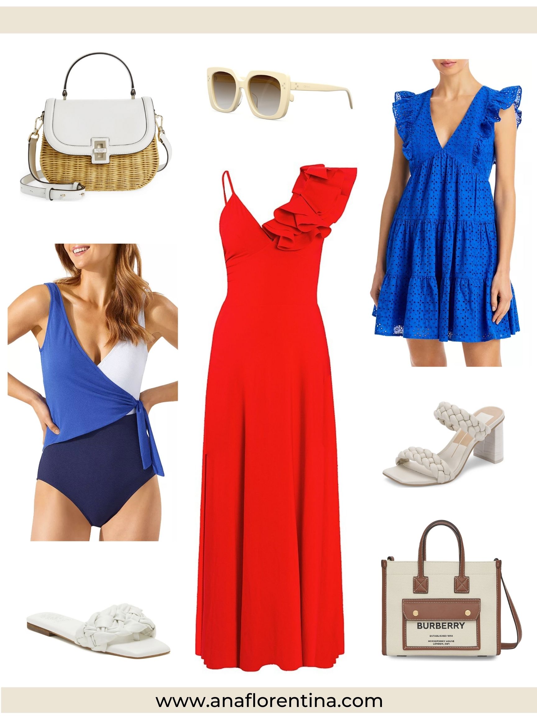 Red, White and Blue Summer Outfit Ideas - Ana Florentina